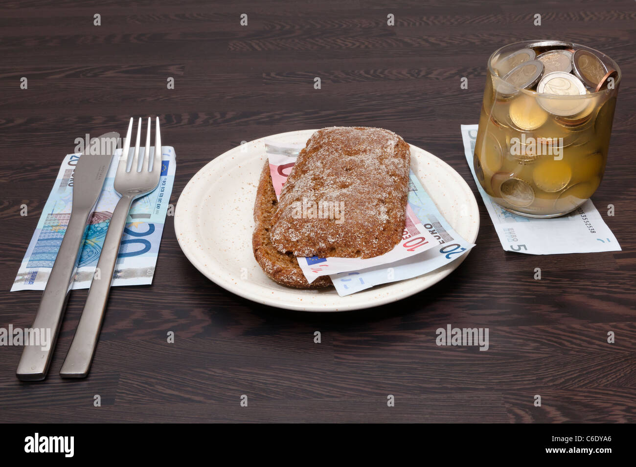 Euro money and food hi-res stock photography and images - Alamy