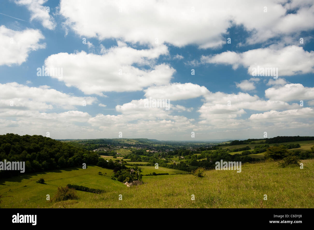 The Slad Valley near Stroud from Swift's Hill Nature Reserve ...