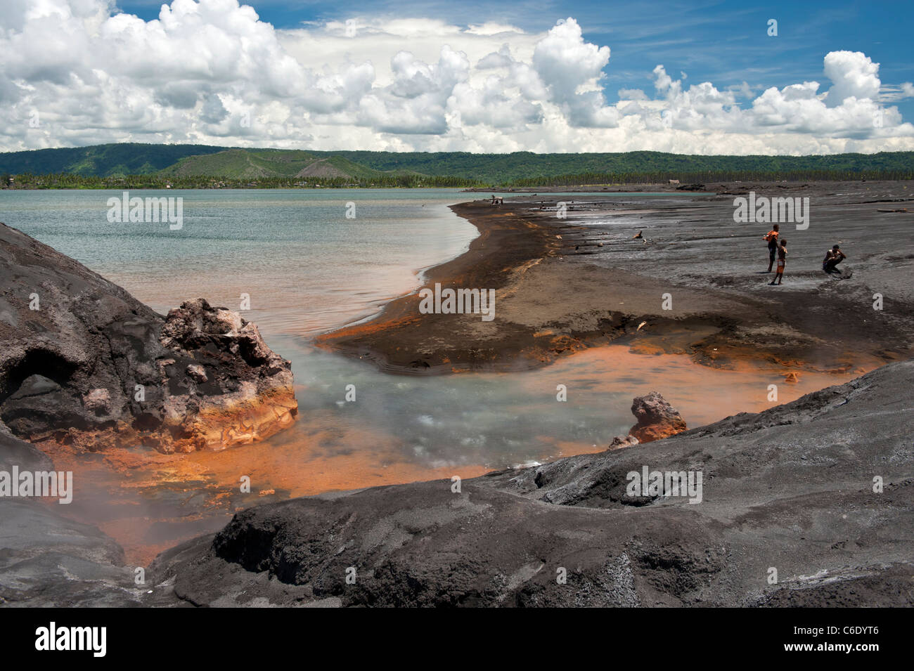 Hot Springs near the base of Tavurvur Volcano in the Rabaul Caldera ...