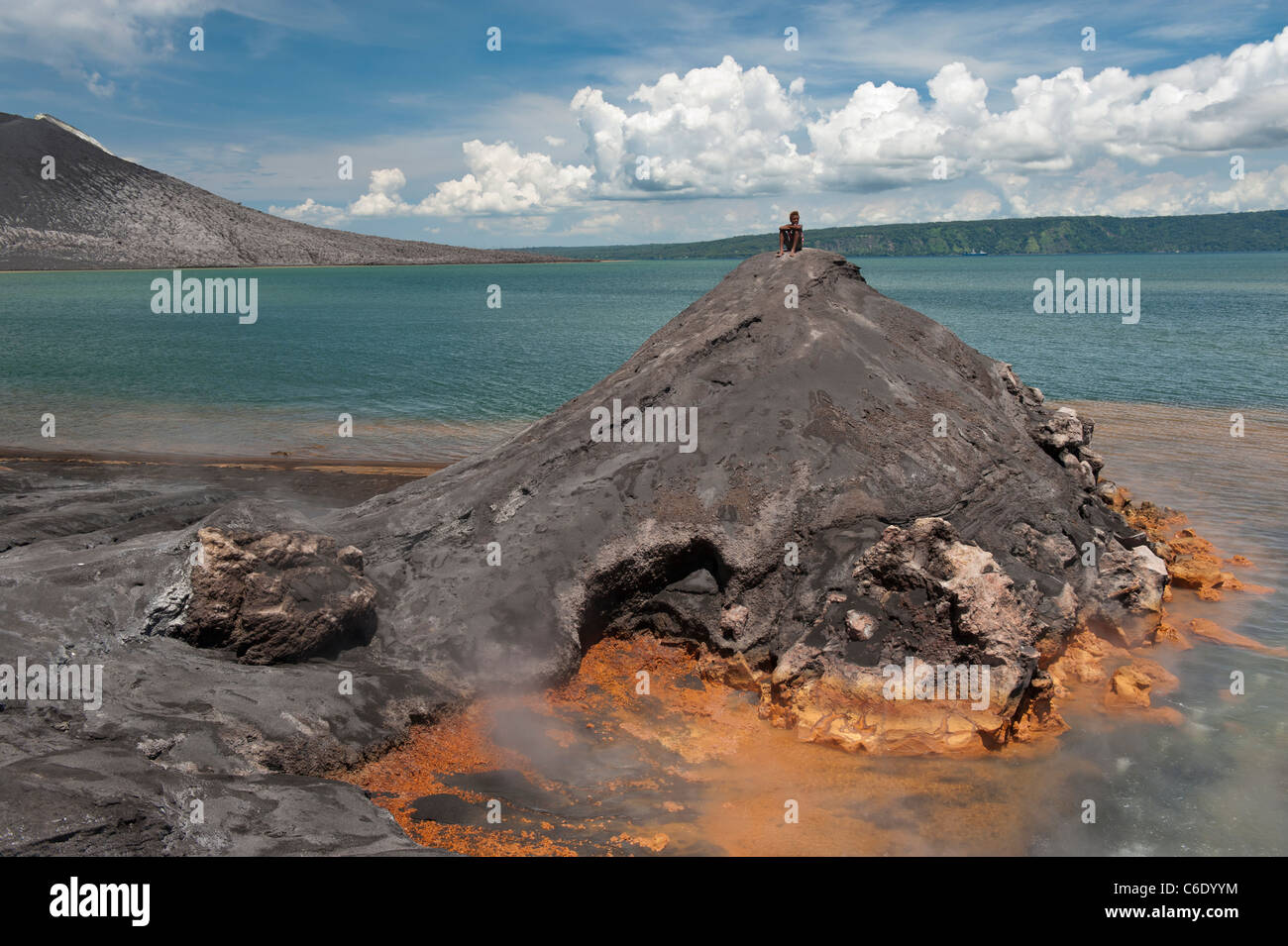 Hot Springs near the base of Tavurvur Volcano in the Rabaul Caldera ...