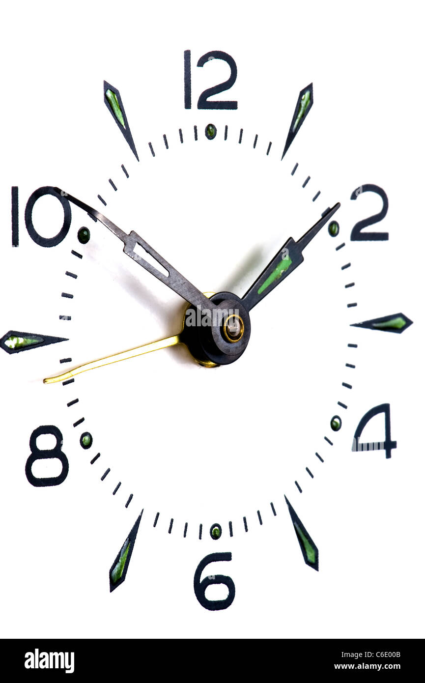 object on white - tool clock close up Stock Photo - Alamy