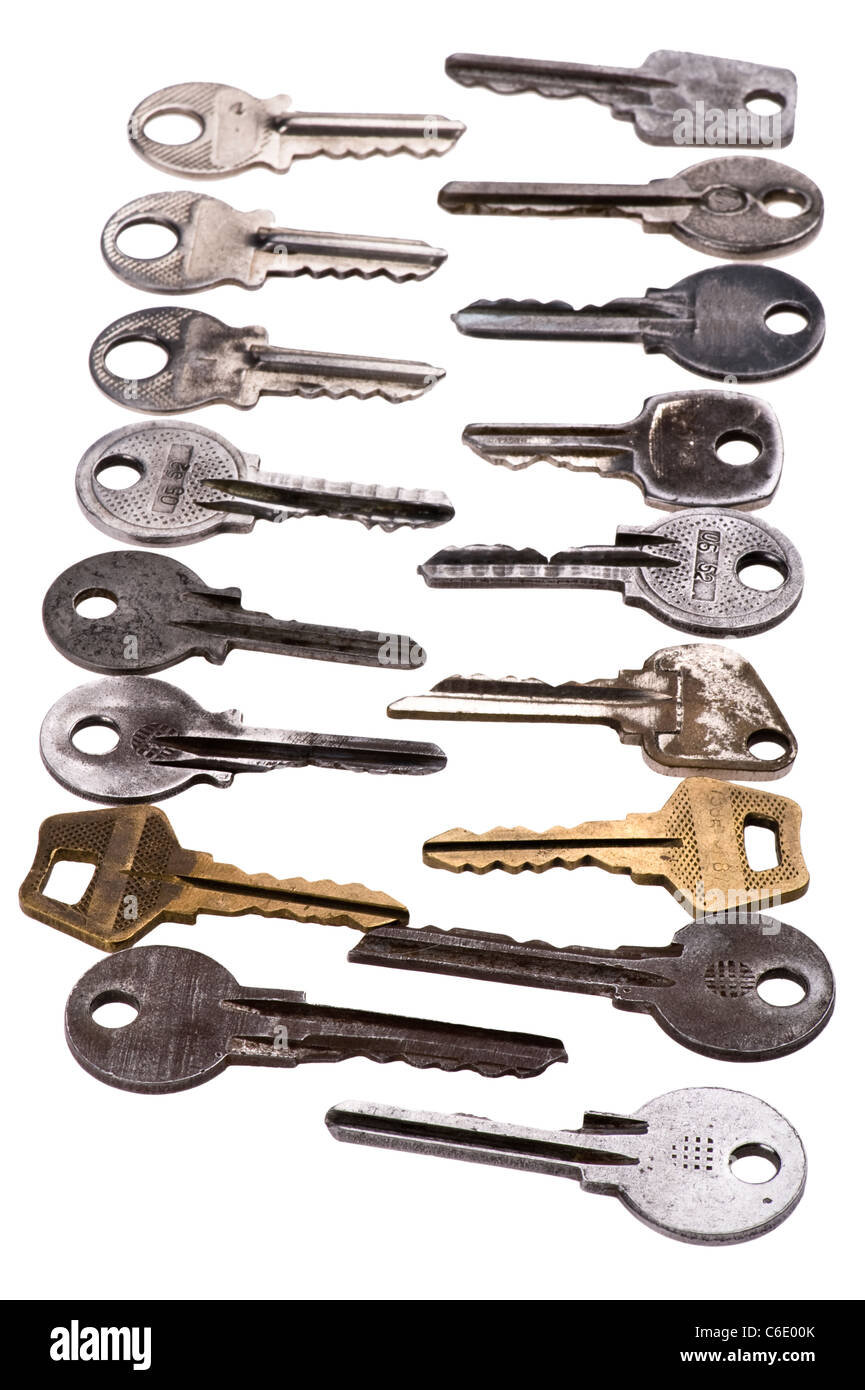 object on white - tool key close up Stock Photo - Alamy