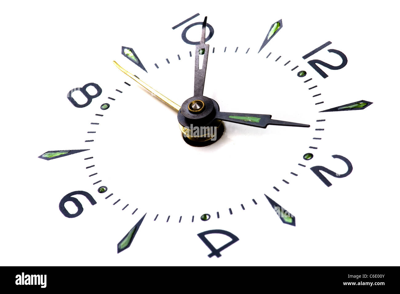 object on white - tool clock close up Stock Photo - Alamy