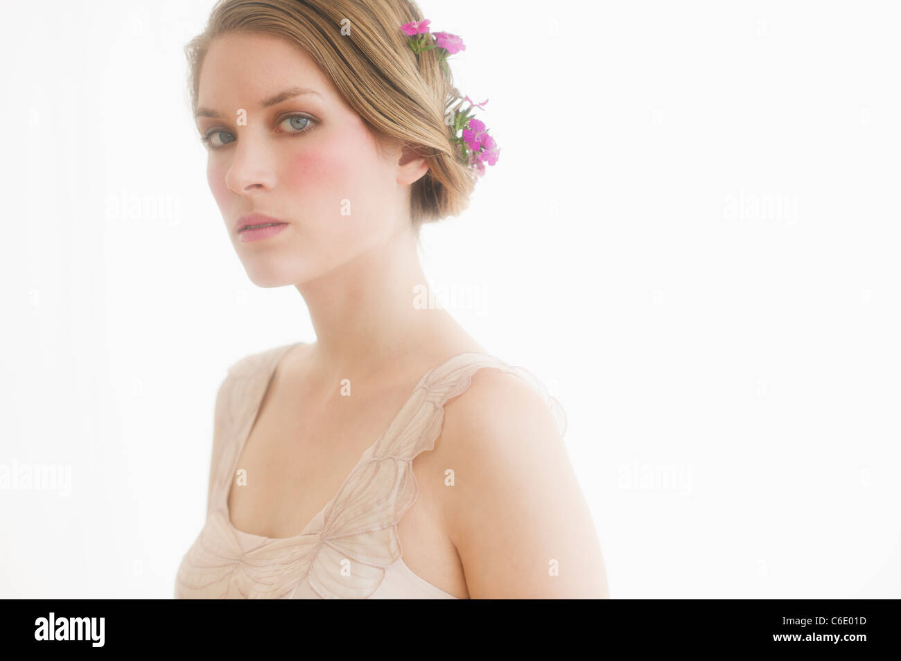 Back view portrait young attractive hi-res stock photography and images ...