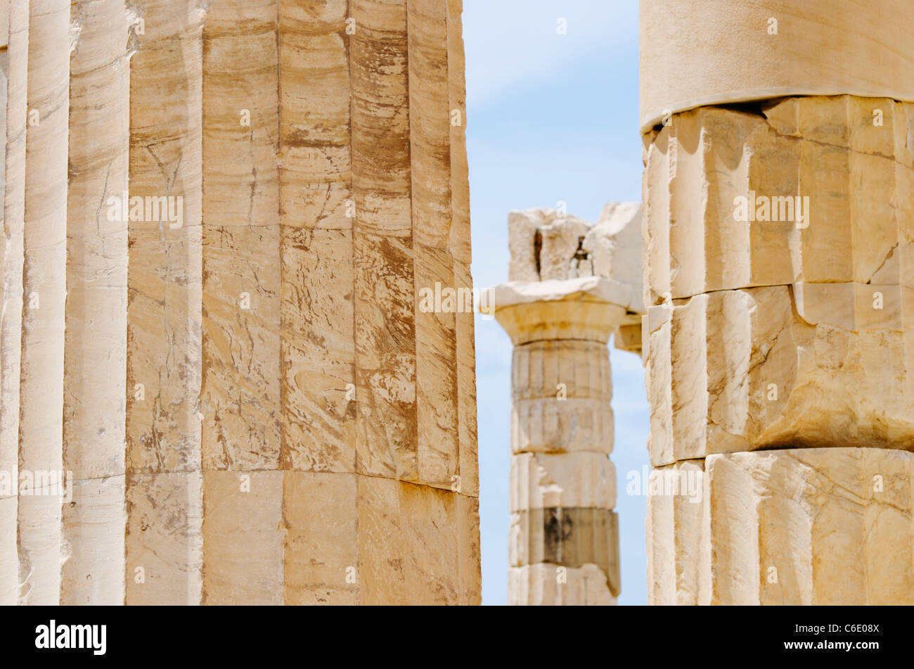 Greece, Athens, Acropolis, Doric columns of Parthenon Stock Photo - Alamy