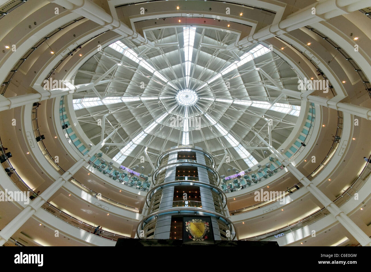 Ceiling construction in Suria KLCC shopping centre in Petronas Twin ...