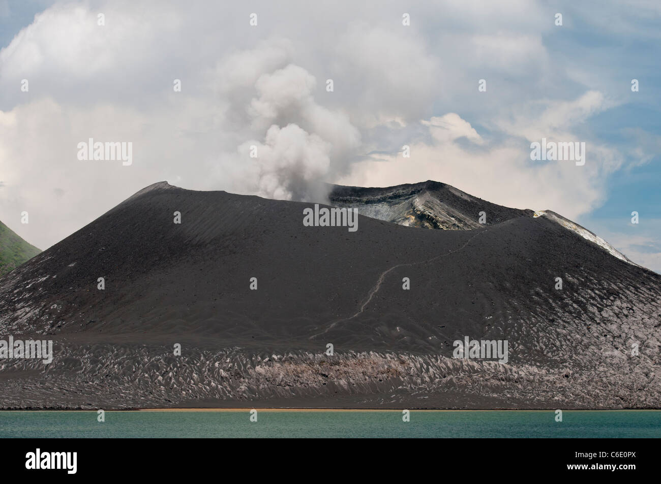 Tavurvur Volcano Erupting Smoke and Ash. Rabaul, East New Britain Papua ...