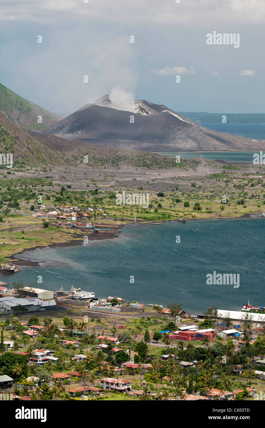 The Island Town of Rabaul and the Active Tavurvur Volcano, East New ...