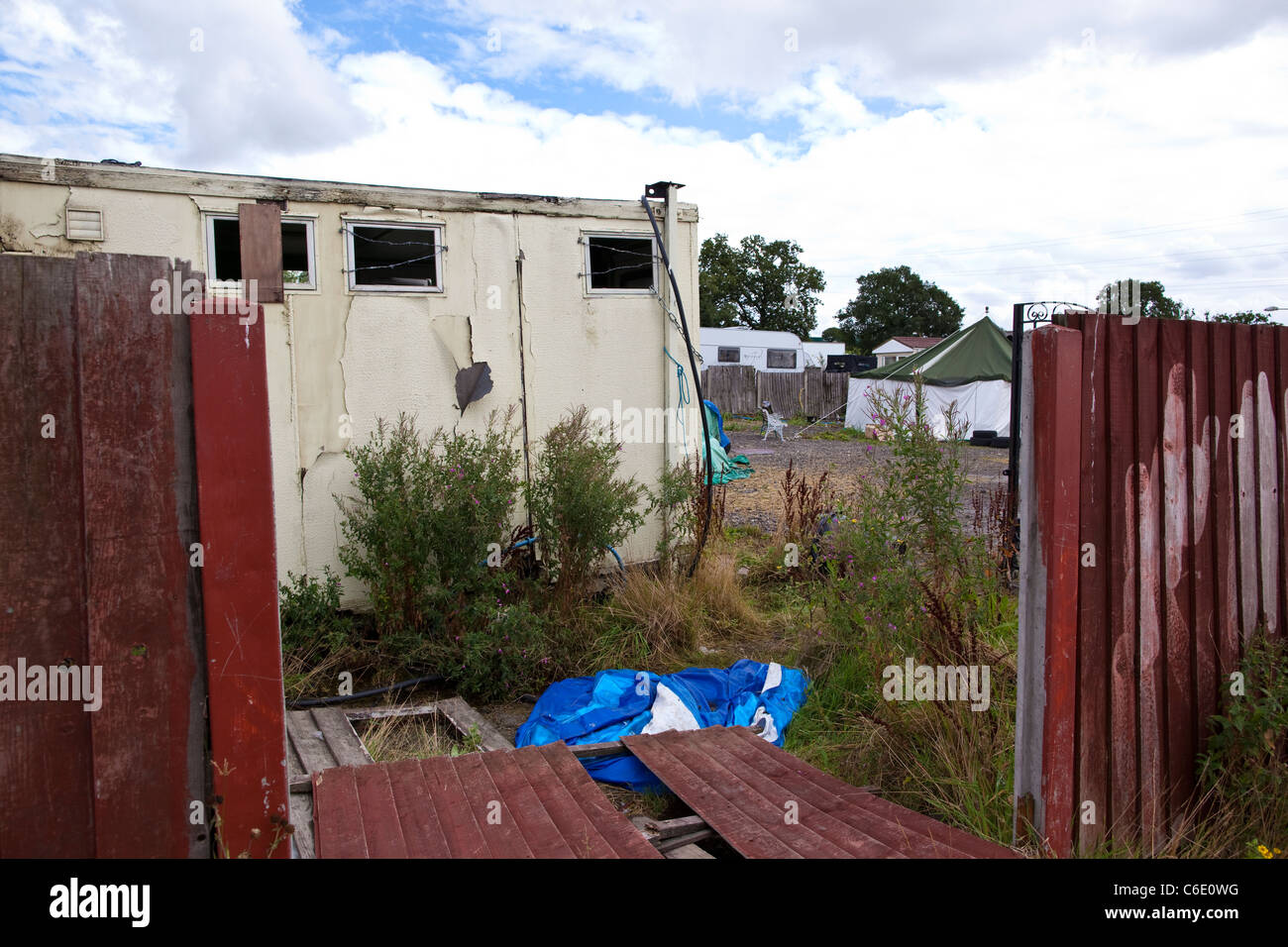 Dale Farm, on the outskirts of Basildon, Essex, the largest Irish ...