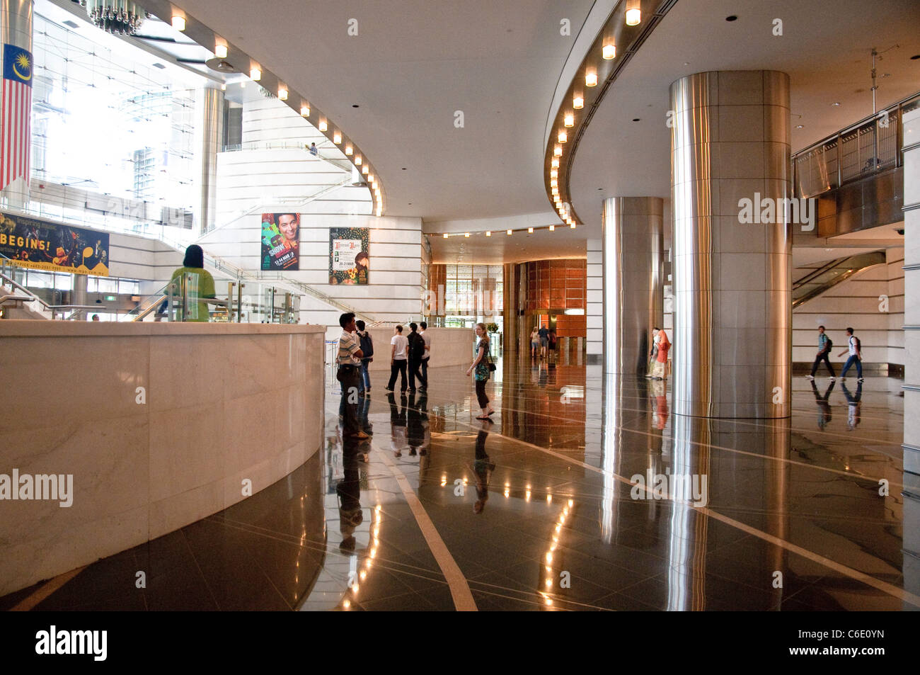 Entrance hall of Petronas Twin Towers, Kuala Lumpur, Malaysia ...