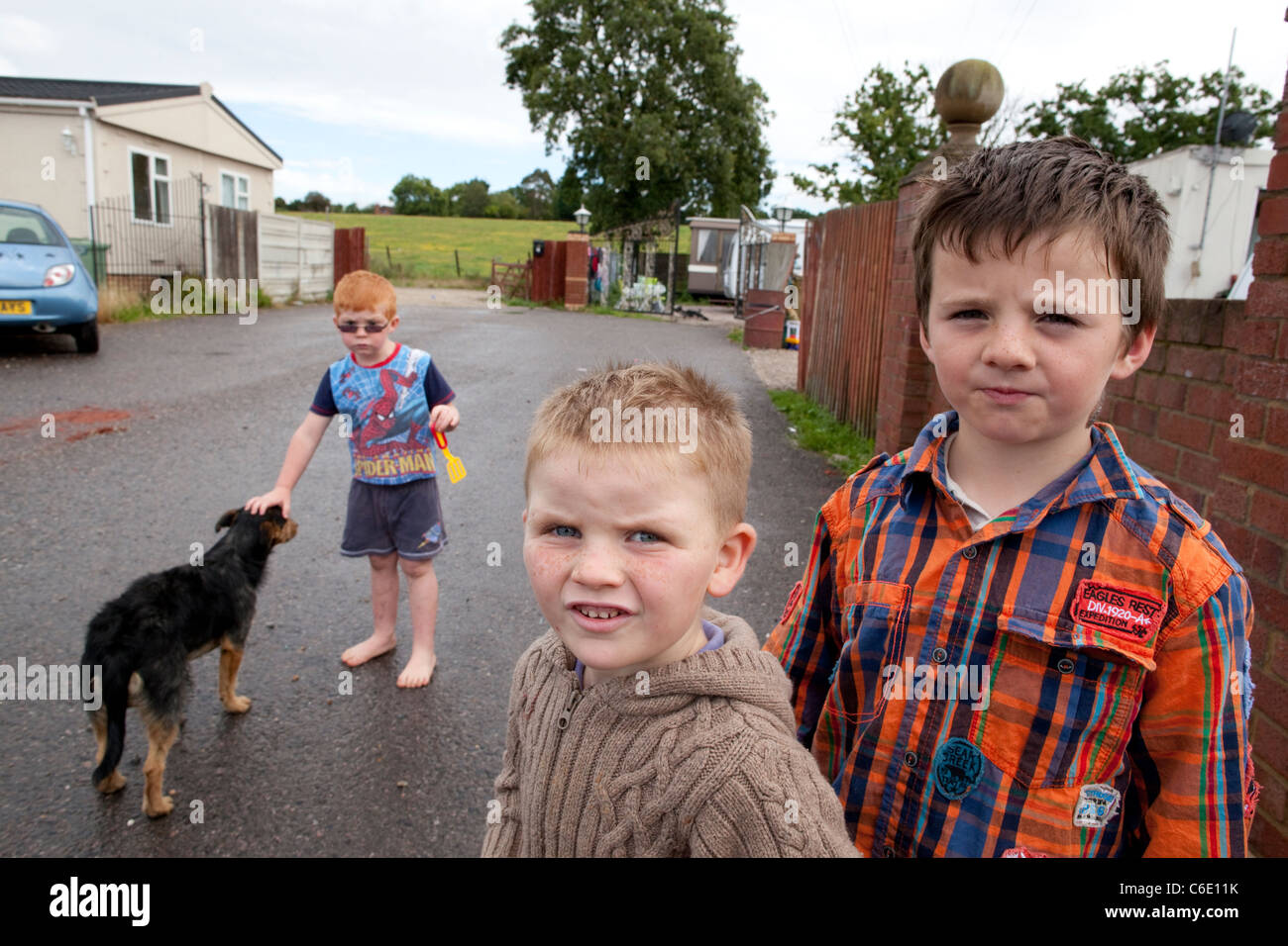 Dale Farm, on the outskirts of Basildon, Essex, the largest Irish ...