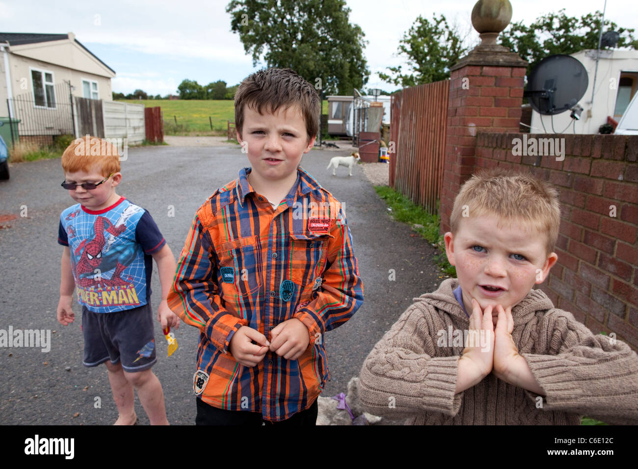 Dale Farm, on the outskirts of Basildon, Essex, the largest Irish ...