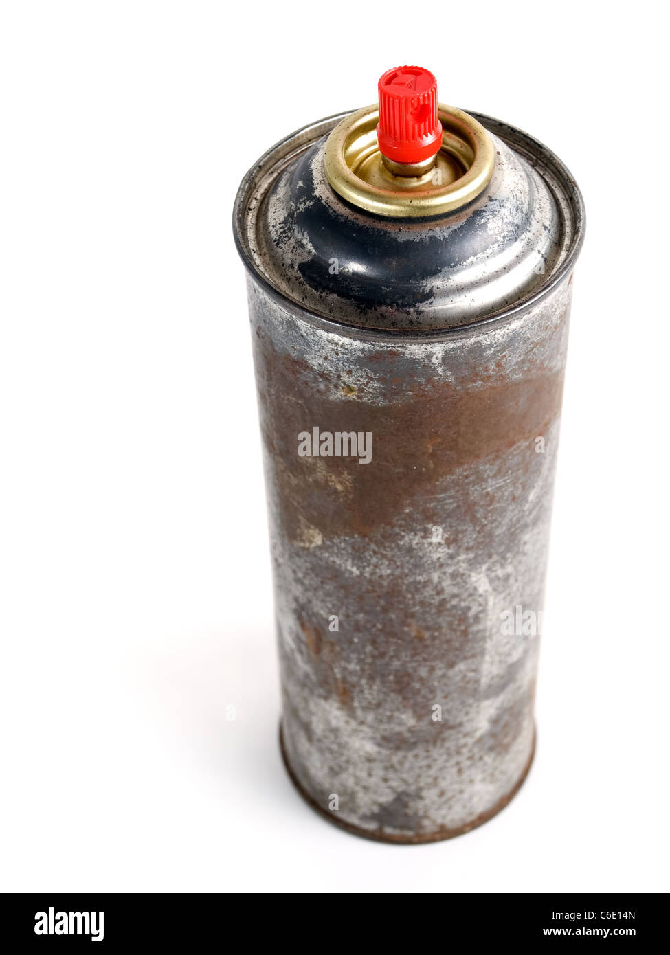 Old grungy spray bottle on a white background Stock Photo - Alamy