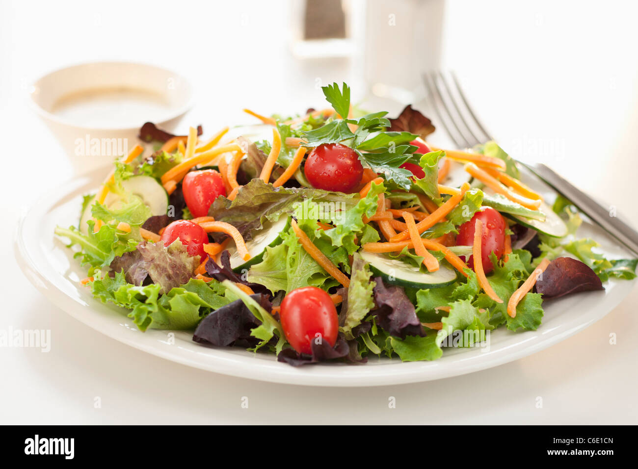 Fresh salad on plate Stock Photo - Alamy