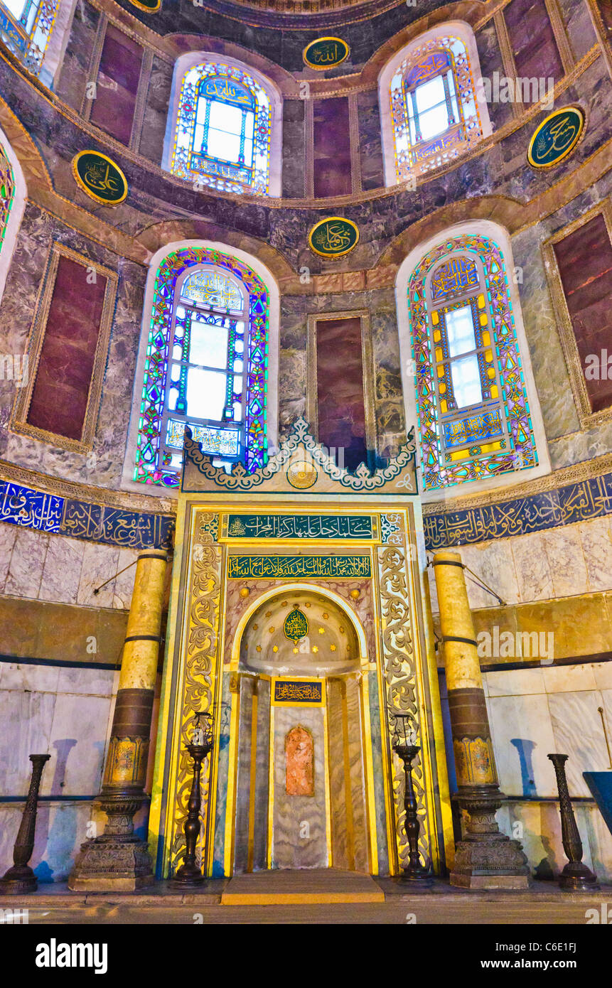 Turkey, Istanbul, Haghia Sophia Mosque altar Stock Photo - Alamy