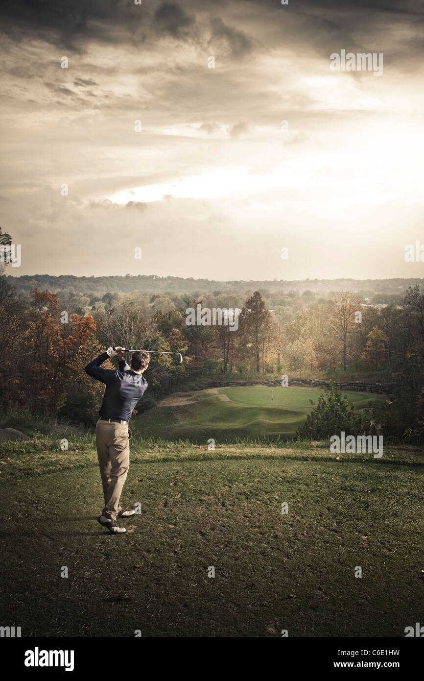 Playing golf landscape hi-res stock photography and images - Alamy