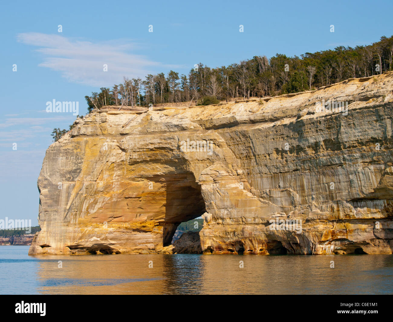 Pictured Rocks National Lakeshore in Michigan on Lake Superior has many ...