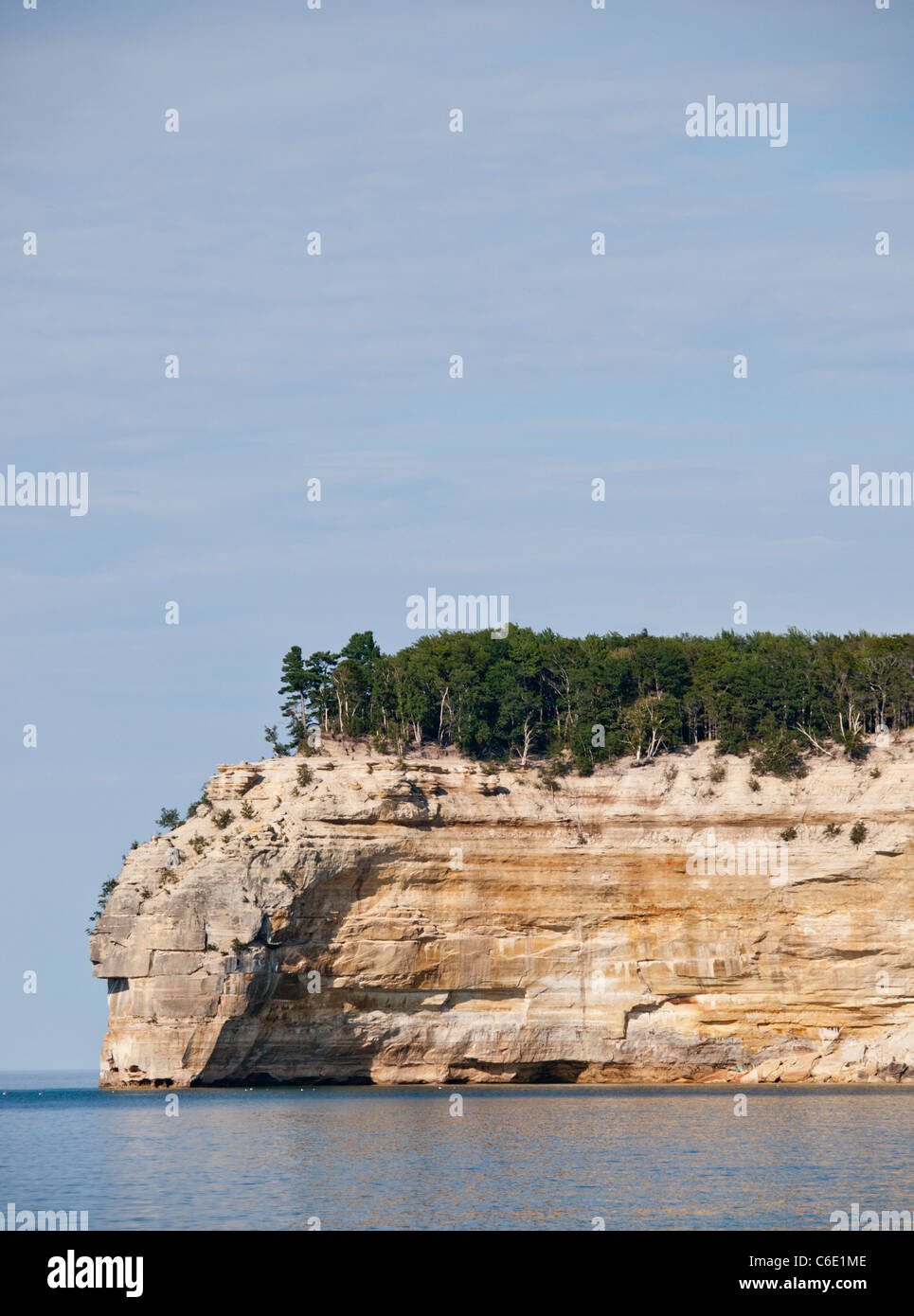 Indian Head rock formation at Pictured Rocks National Lakeshore in ...