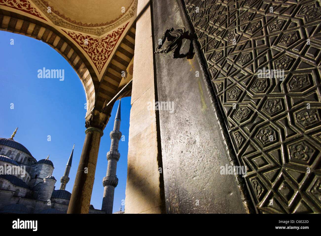 Blue mosque istanbul door hi-res stock photography and images - Alamy