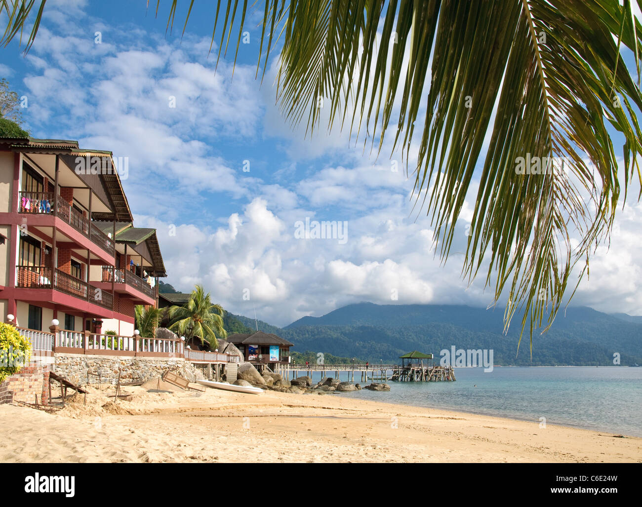 Panuba Inn Resort on the beach of Panuba, Pulau Tioman Island, Malaysia ...