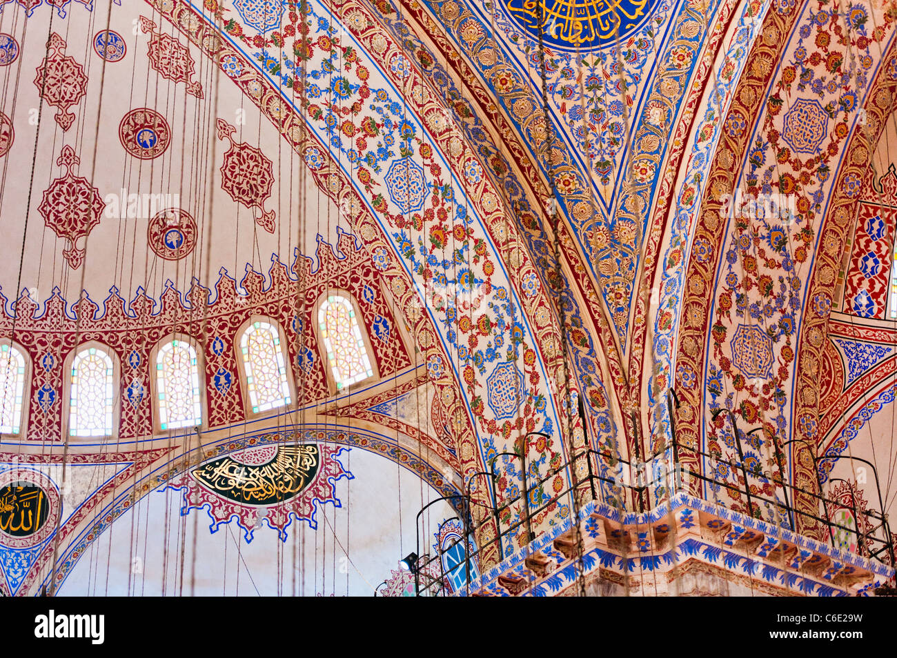Turkey, Istanbul, Sultanahmet Mosque interior Stock Photo - Alamy