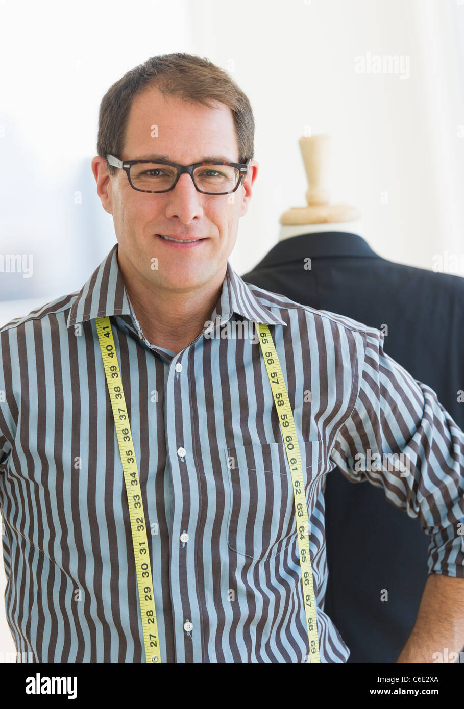 USA, New Jersey, Jersey City, Portrait of tailor Stock Photo - Alamy