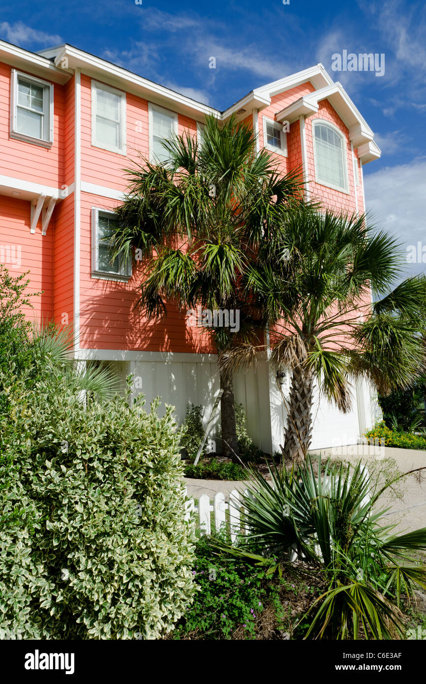Colorful beach house Stock Photo - Alamy