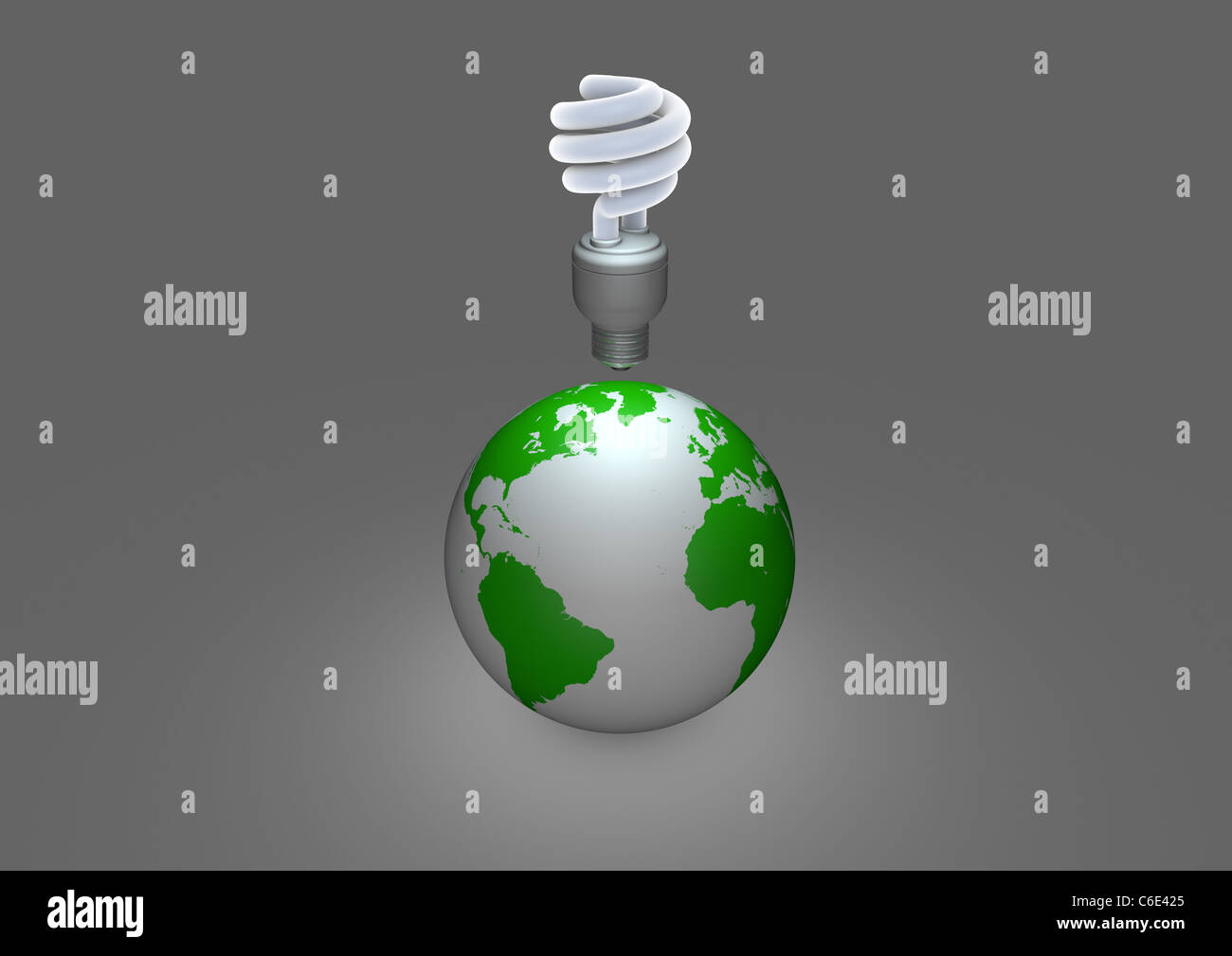 render of an eco-friendly light bulb and our planet Stock Photo - Alamy
