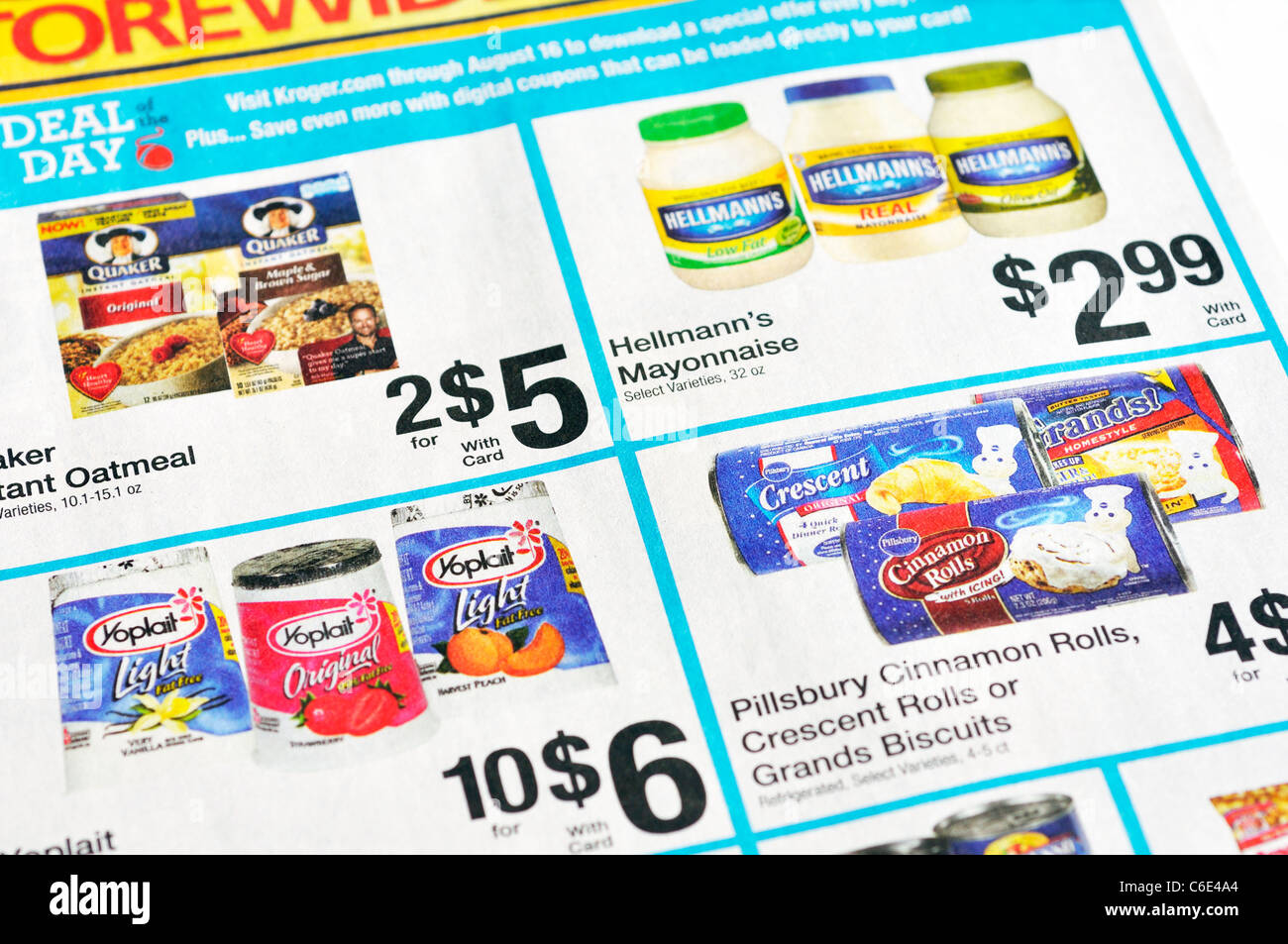 Grocery store flyer Stock Photo - Alamy