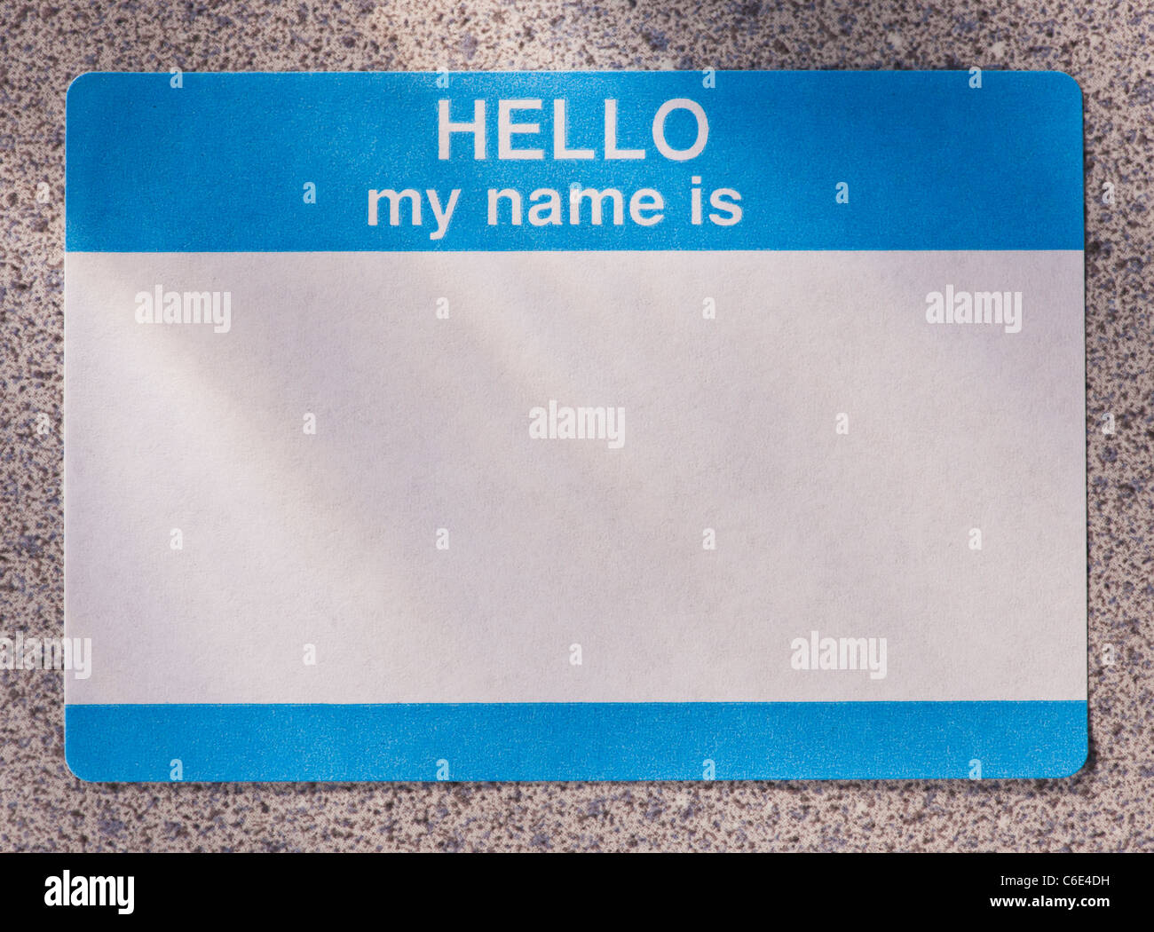 Close up of blank name tag Stock Photo - Alamy