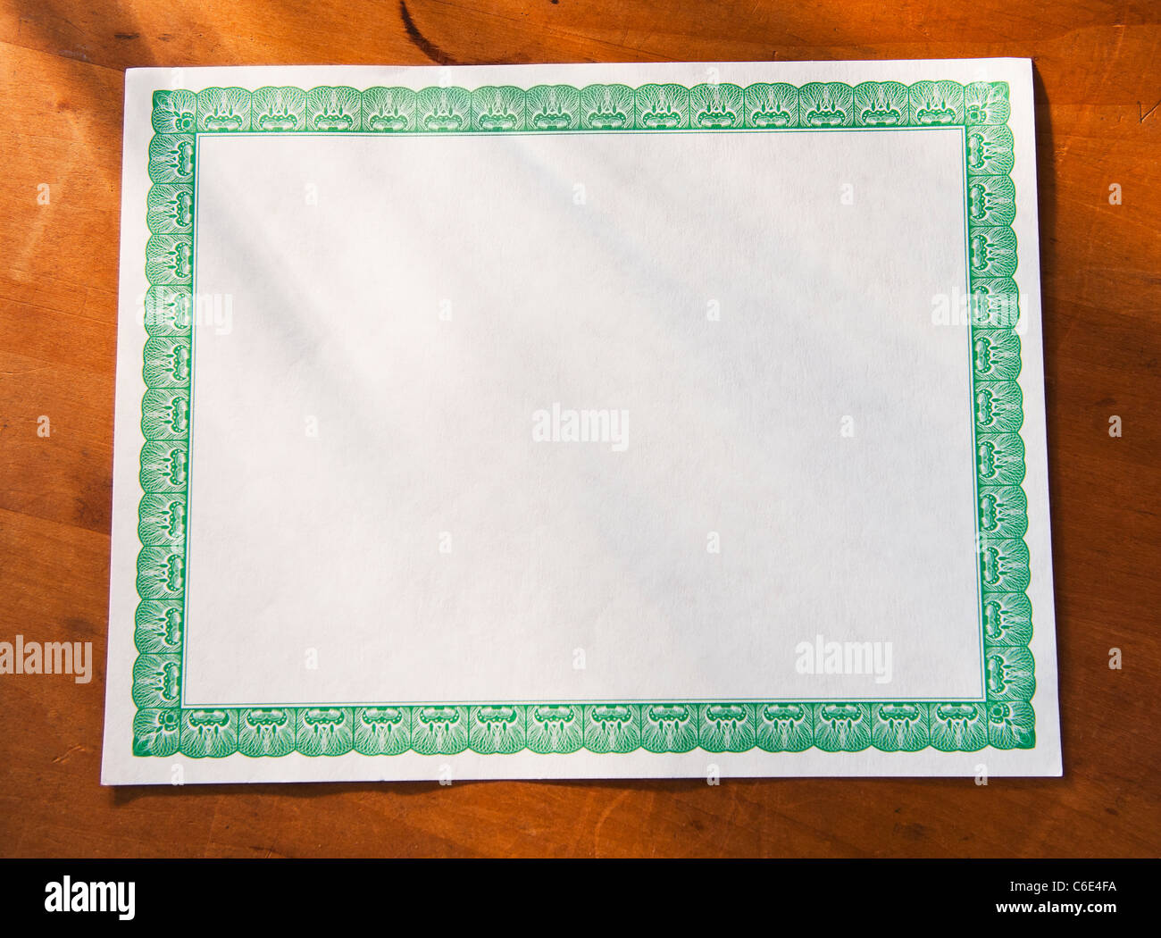 Blank certificate hi-res stock photography and images - Alamy