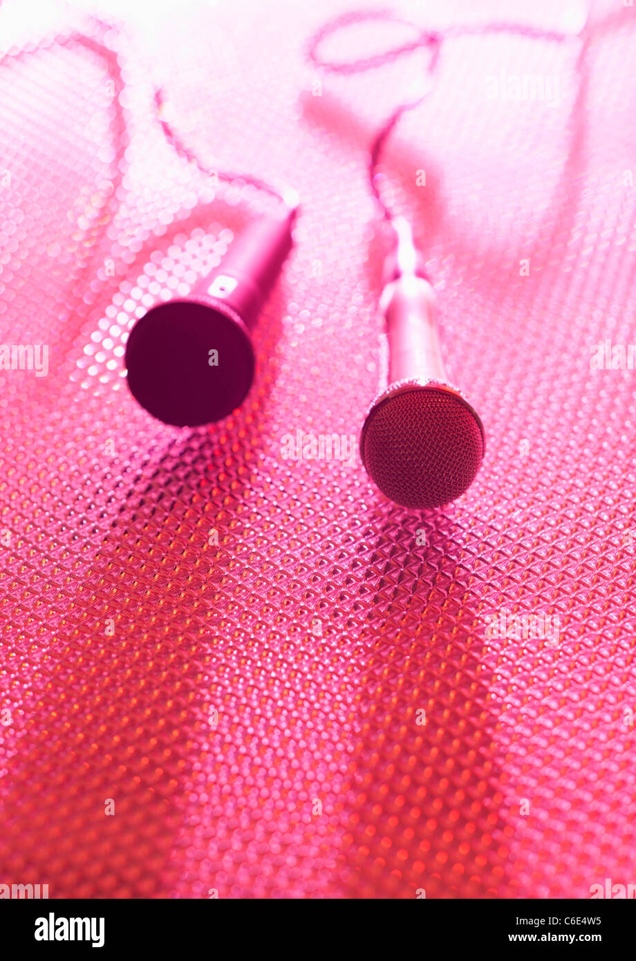 Close up microphone lying on hi-res stock photography and images - Alamy