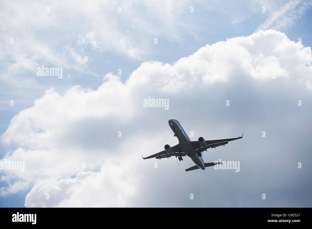 USA, New York State, New York City, airplane in flight Stock Photo - Alamy