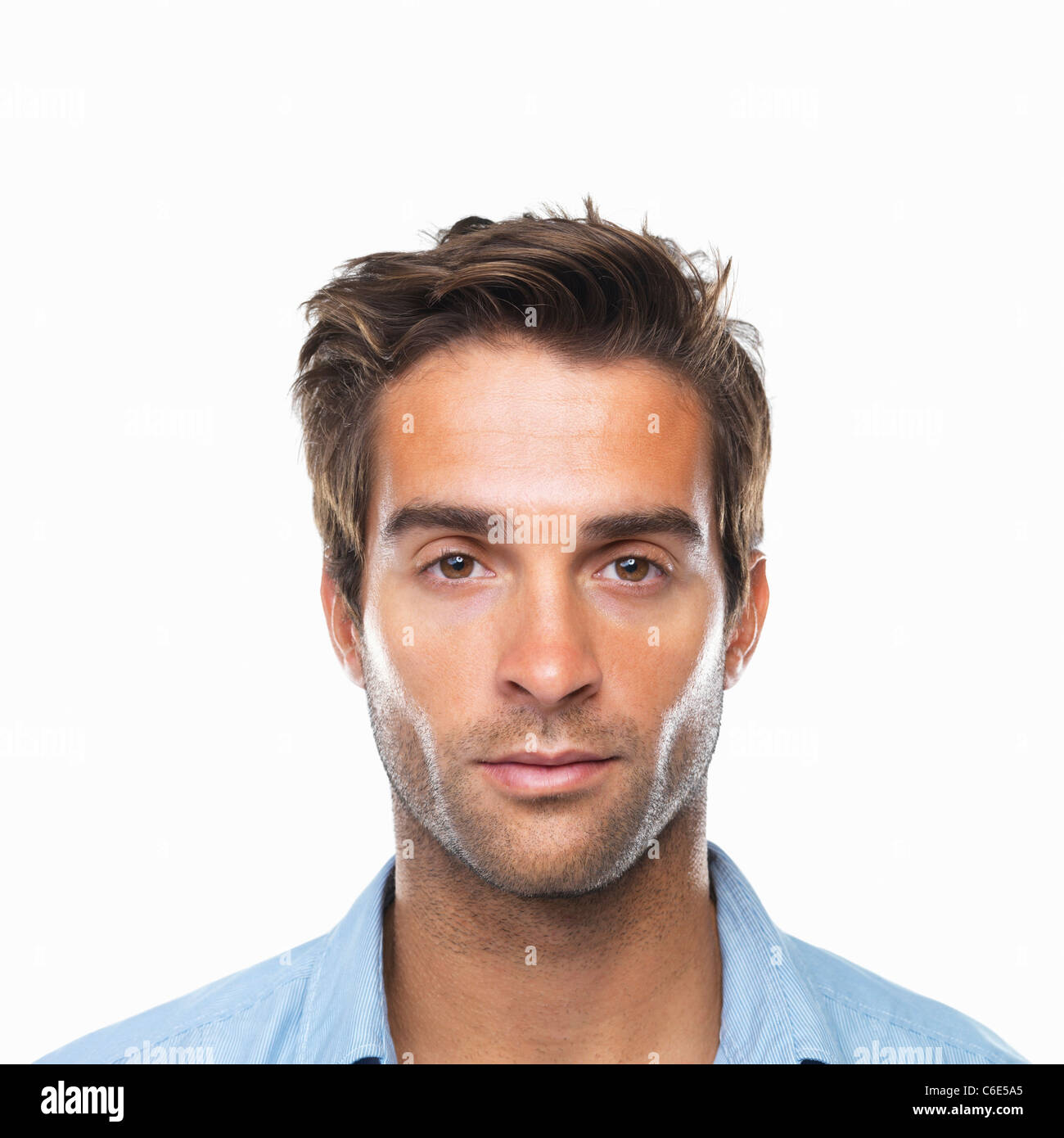 Close-up portrait of smart man smiling Stock Photo - Alamy