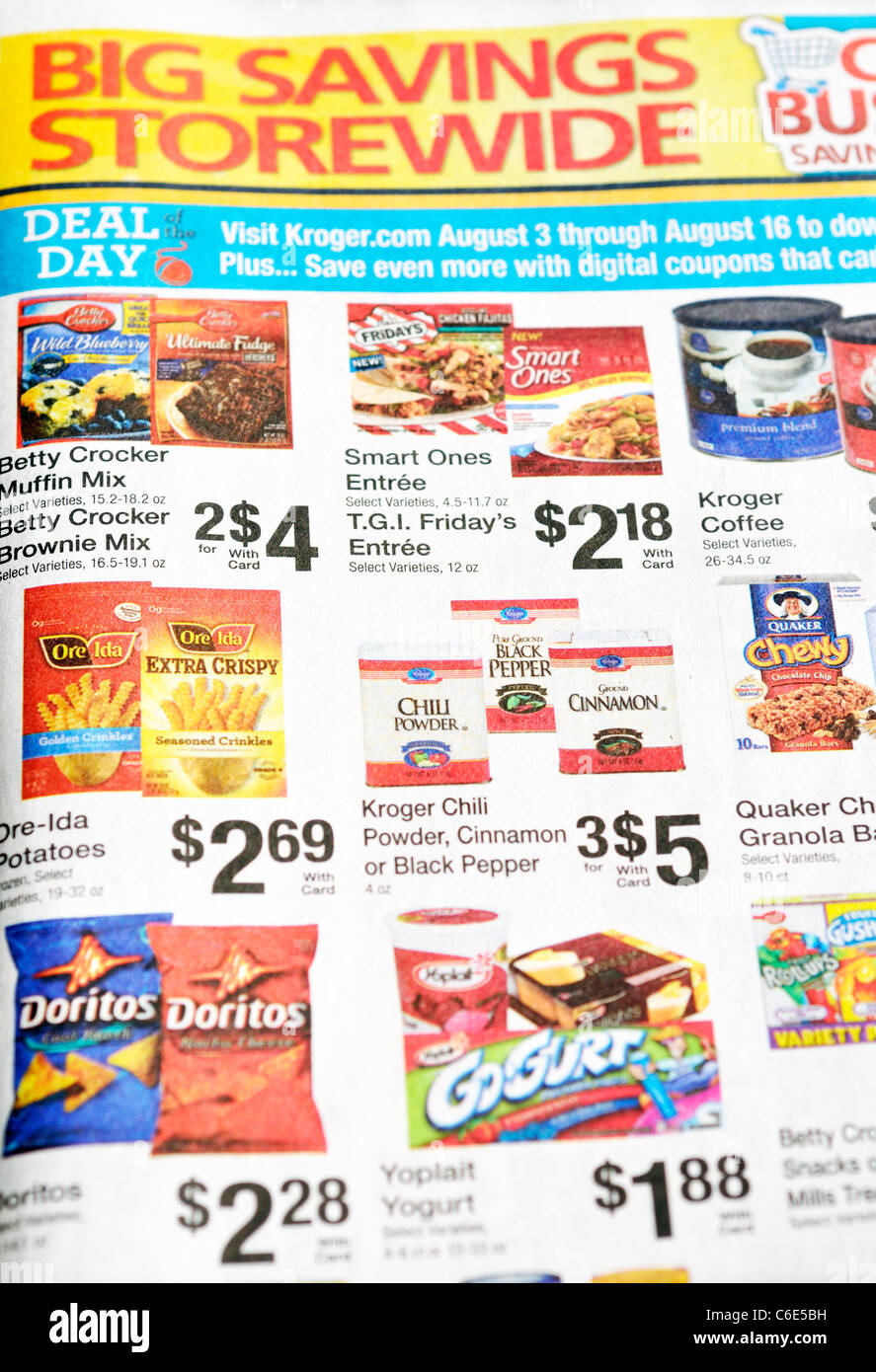 Grocery store flyer Stock Photo - Alamy