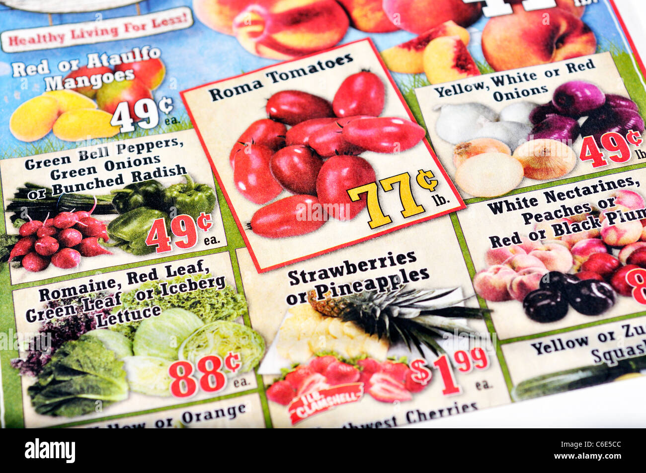 Grocery store flyer Stock Photo - Alamy