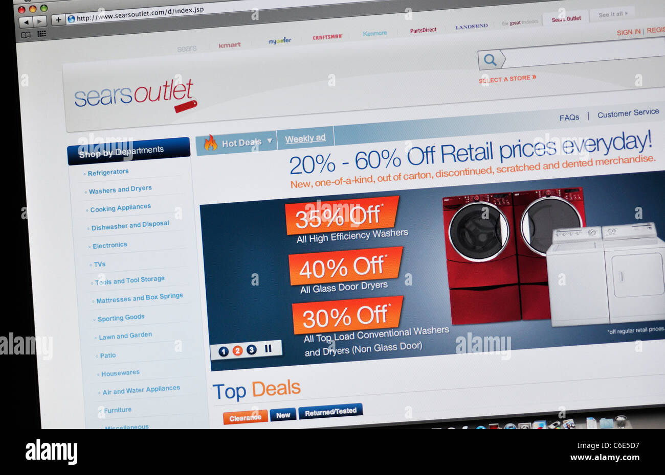 Sears store outlet website Stock Photo - Alamy