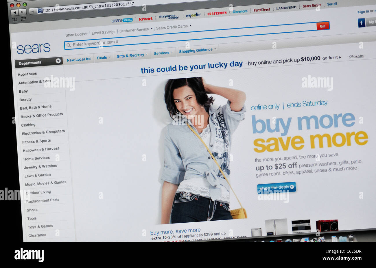 Sears store website Stock Photo - Alamy