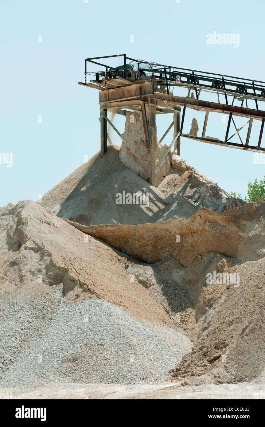 Stone quarry of limestone. Vertical image Stock Photo - Alamy