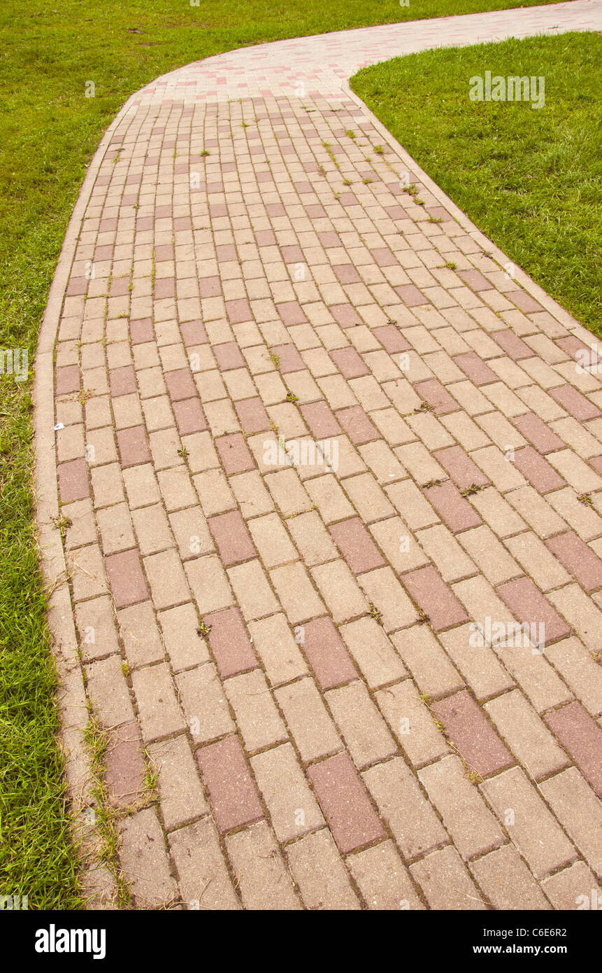 track in the park and grass Stock Photo - Alamy
