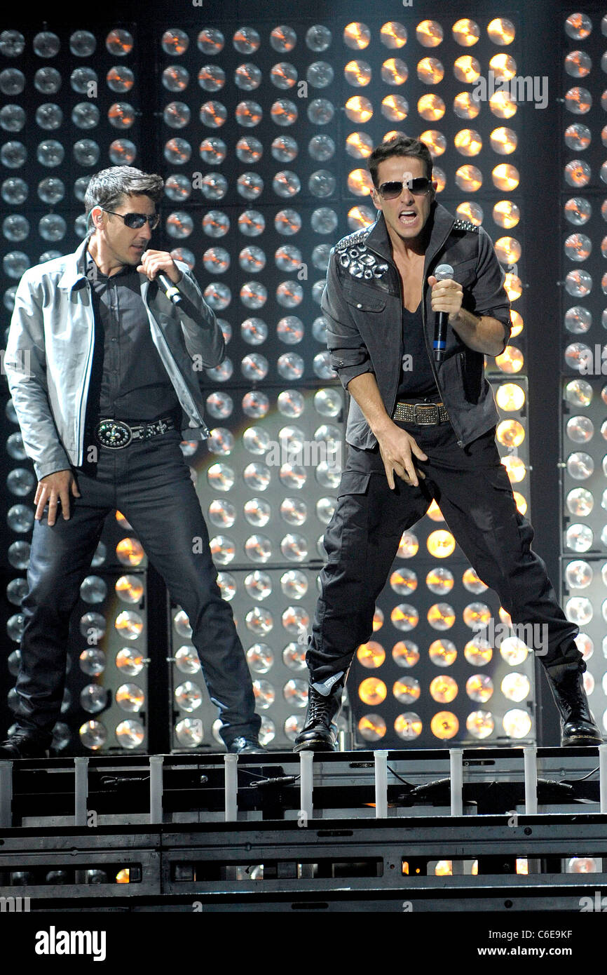 Jonathan Knight and Joey McIntyre New Kids on The Block performing live ...