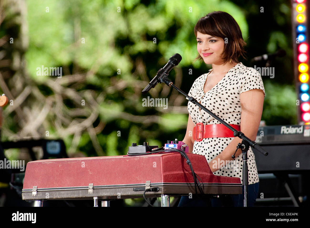 Norah Jones performs live on Good Morning America's Concert Series at ...