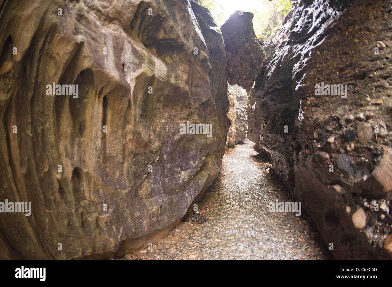 cave water rock walls,falling boulders Stock Photo - Alamy