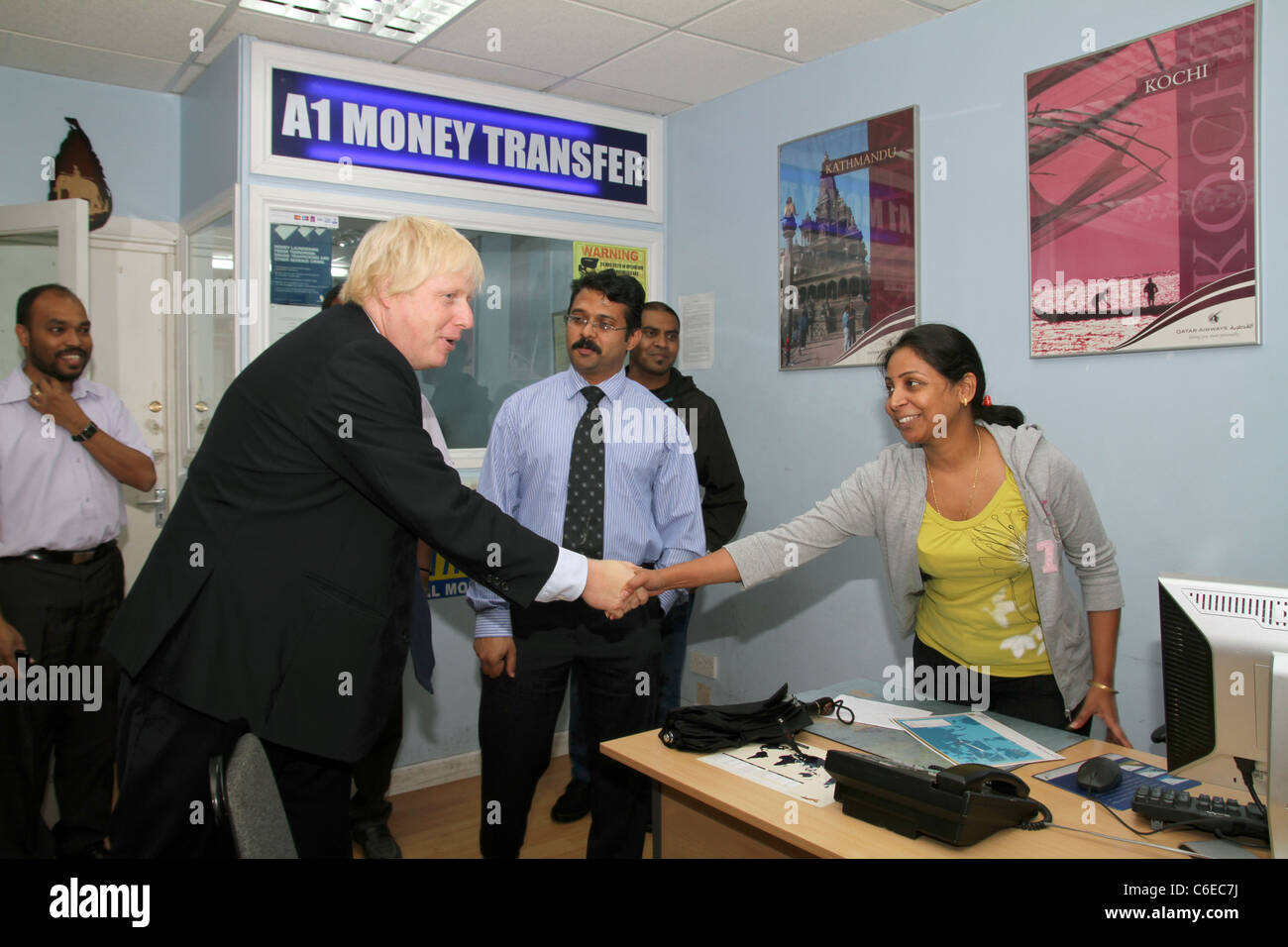 London Mayor Boris Johnson visiting shops and businesses damaged by the ...