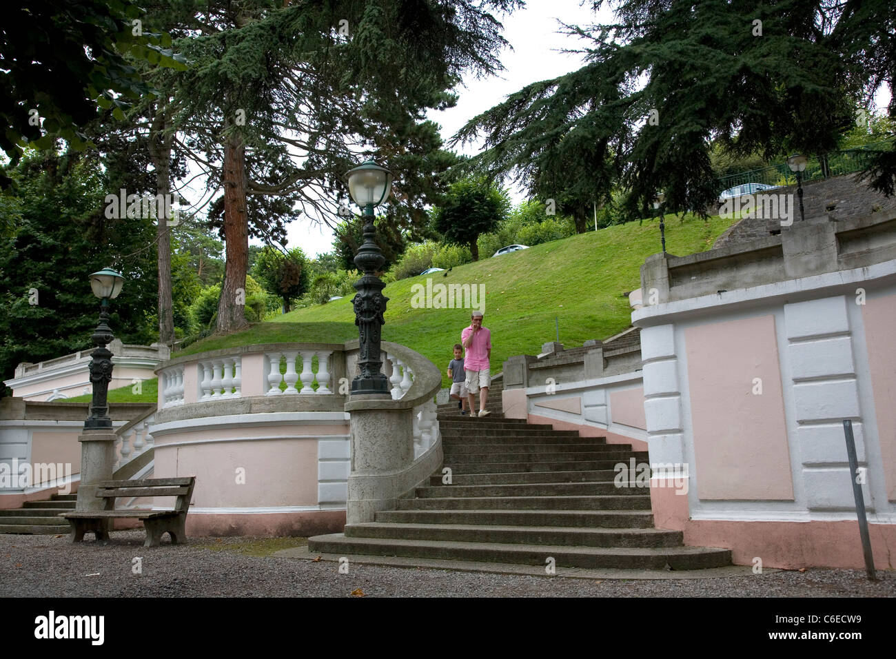 Évian-les-Bains Cachat Springs Garden steps Stock Photo - Alamy