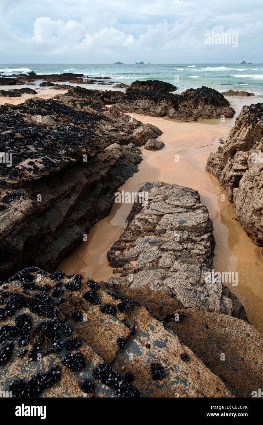 Treyarnon bay beach hi-res stock photography and images - Alamy