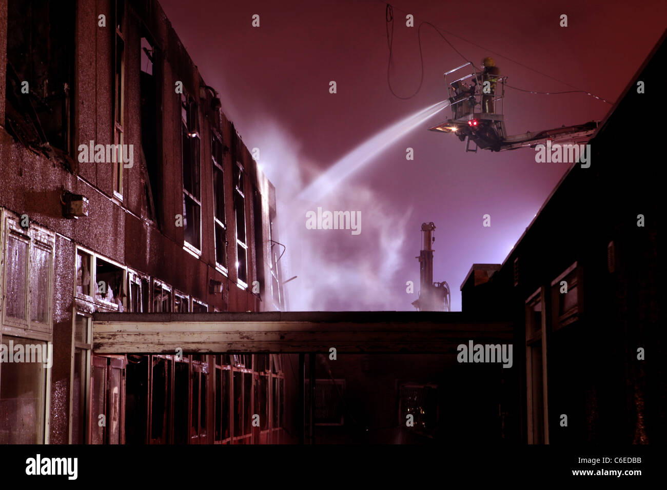 RSA Academy- Bilston Road fire West Midlands Fire Service Stock Photo ...