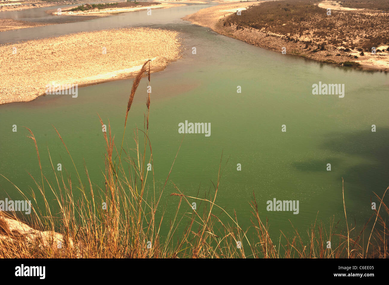 Panorama of the Original course of the river Ganga at Haridwar ...