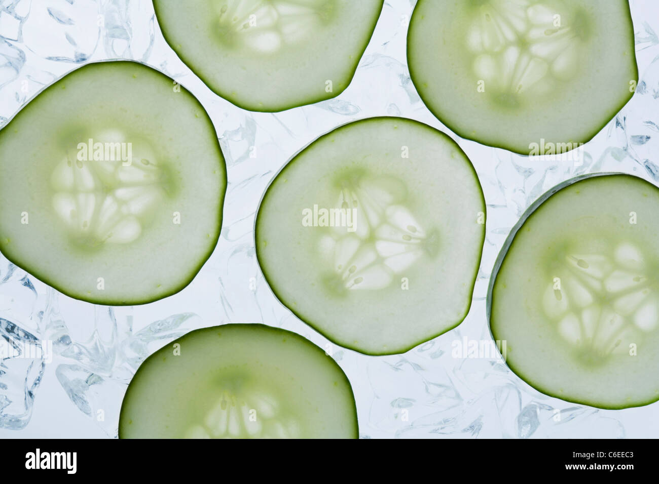 Studio shot of cucumber slices Stock Photo - Alamy
