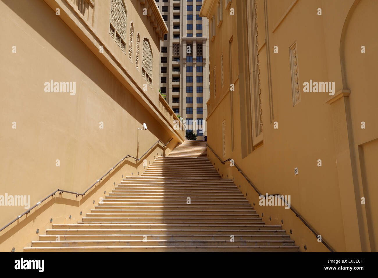 Staircase in Dubai Marina, United Arab Emirates Stock Photo - Alamy